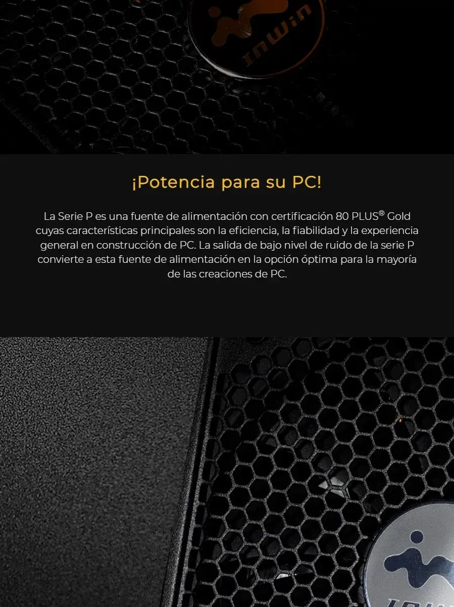 Fuente De Poder INWIN P85 / 850W / 80 Plus Gold / ATX / Modular / 20+4 ...