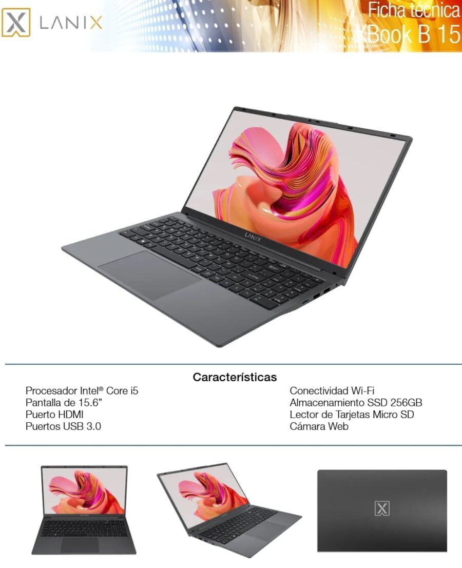 Laptop LANIX XBOOK B 15 41656 / 15.6" FHD / Intel Core I5-1155G7 / RAM ...