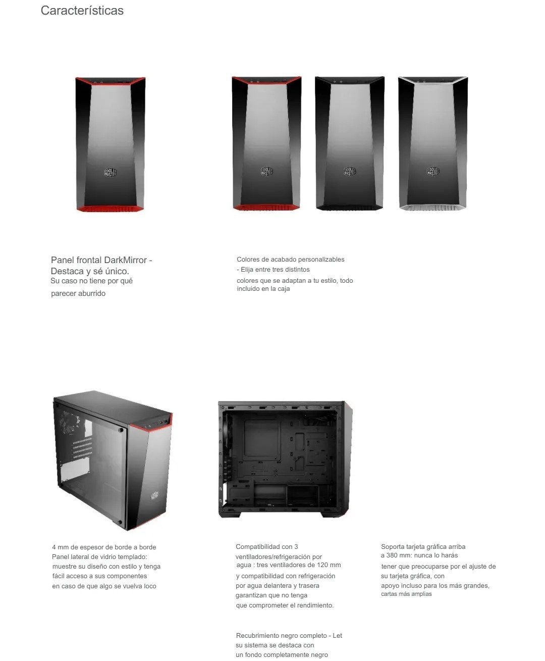 Gabinete COOLER MASTER MASTERBOX LITE 3.1 TG / Mini Torre / Micro ATX ...