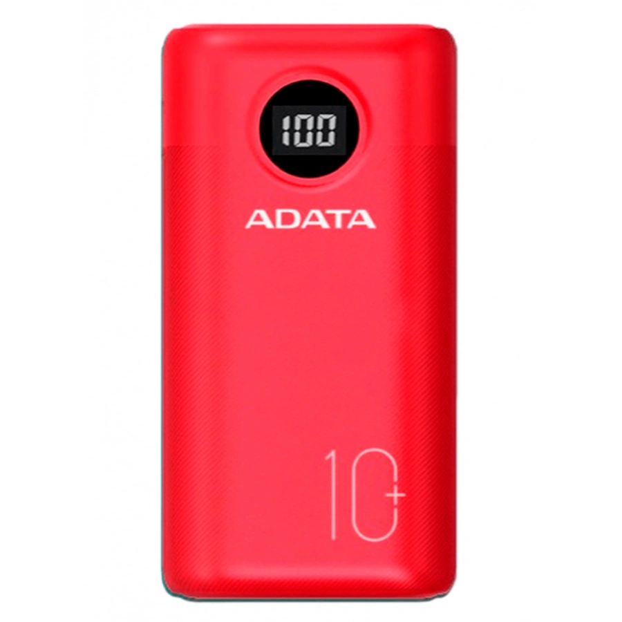PowerBank ADATA P10000QCD / 10000MAH / Carga Rápida / Hasta 3 Dispositivos A La Vez / Color Rojo ...